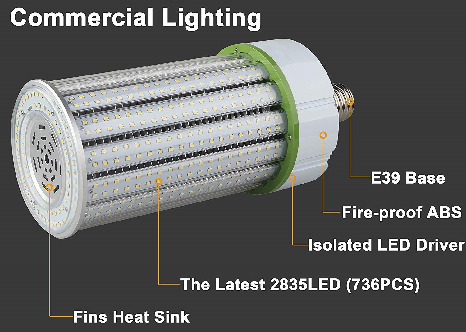 100 Watt Fanless LED Corn Cob Light | MastLED