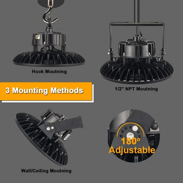 240W UFO LED High Bay Light Fixture Warehouse Lighting